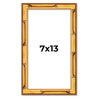 7x13 Frame Gold Bamboo Solid Wood Picture Frame | 1 Inch Moulding - Bed Bath & Beyond - 38017635